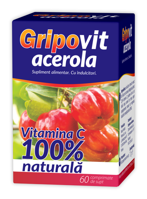 Gripovit ACEROLA, sursa de vitamina C naturală | In Trend